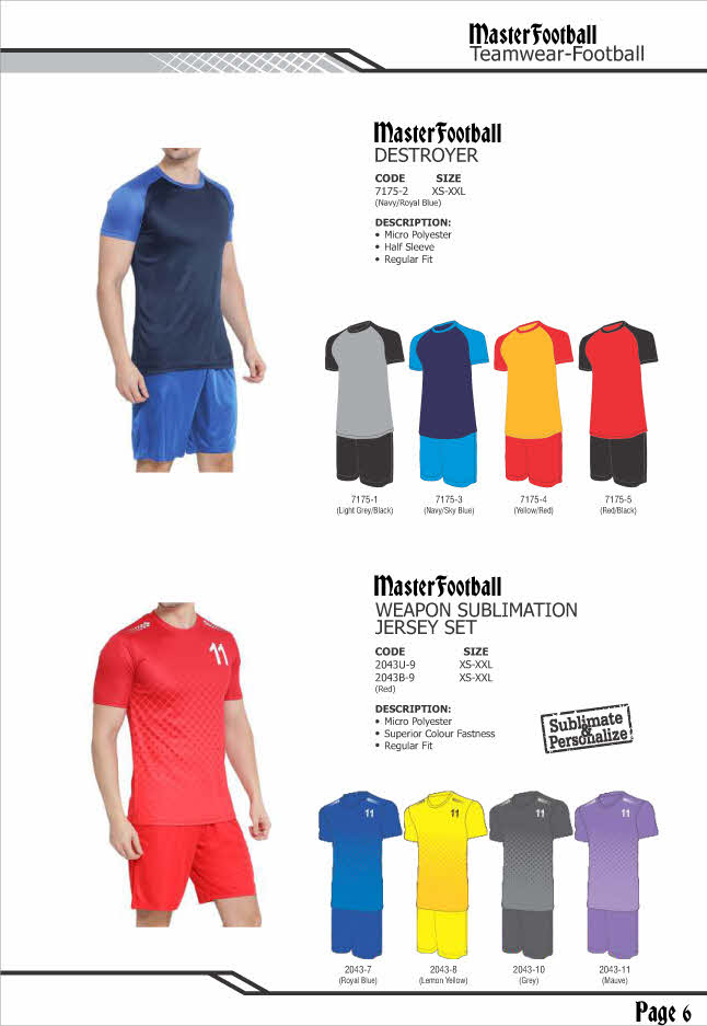 Voetbal kleding